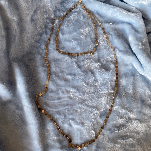Express | Jewelry | Two Row Gold Chain Necklace | Poshmark
